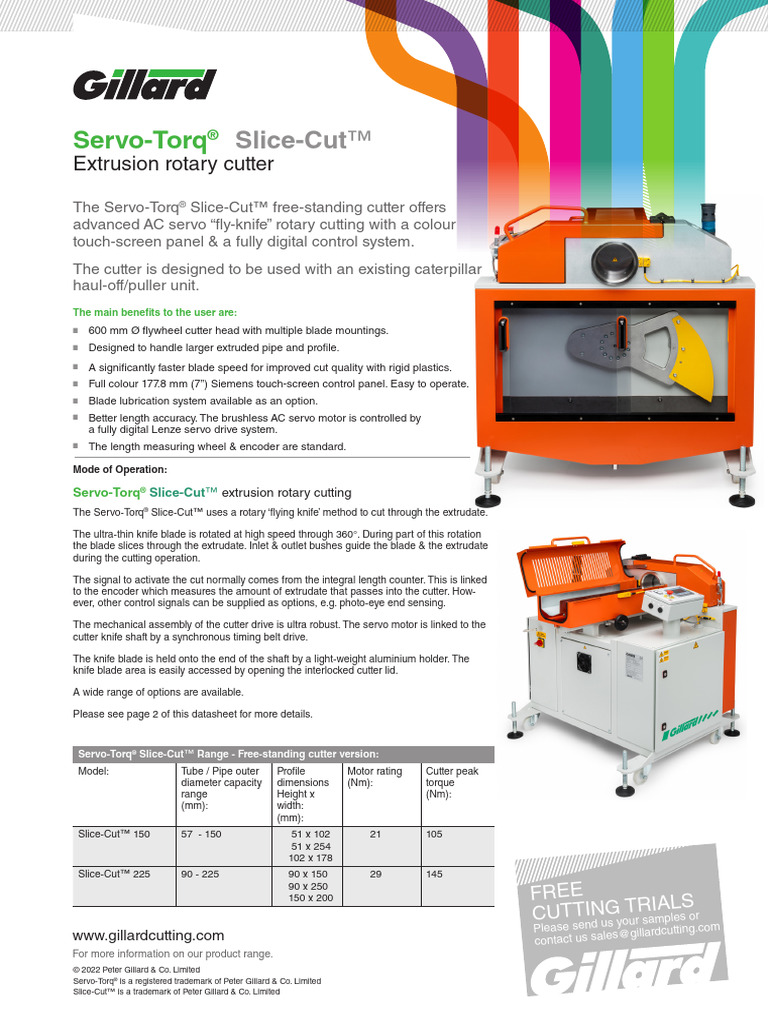 Servo-Torq® Slice-Cut™ Overview | PDF | Knife | Extrusion