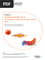 Cambridge IGCSE 0653 Combined Science Syllabus For Examination in 2025 ...