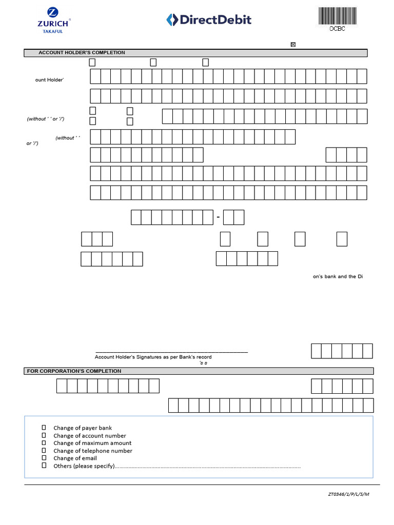 Direct Debit Authorization Form | PDF | Debit Card | Banks