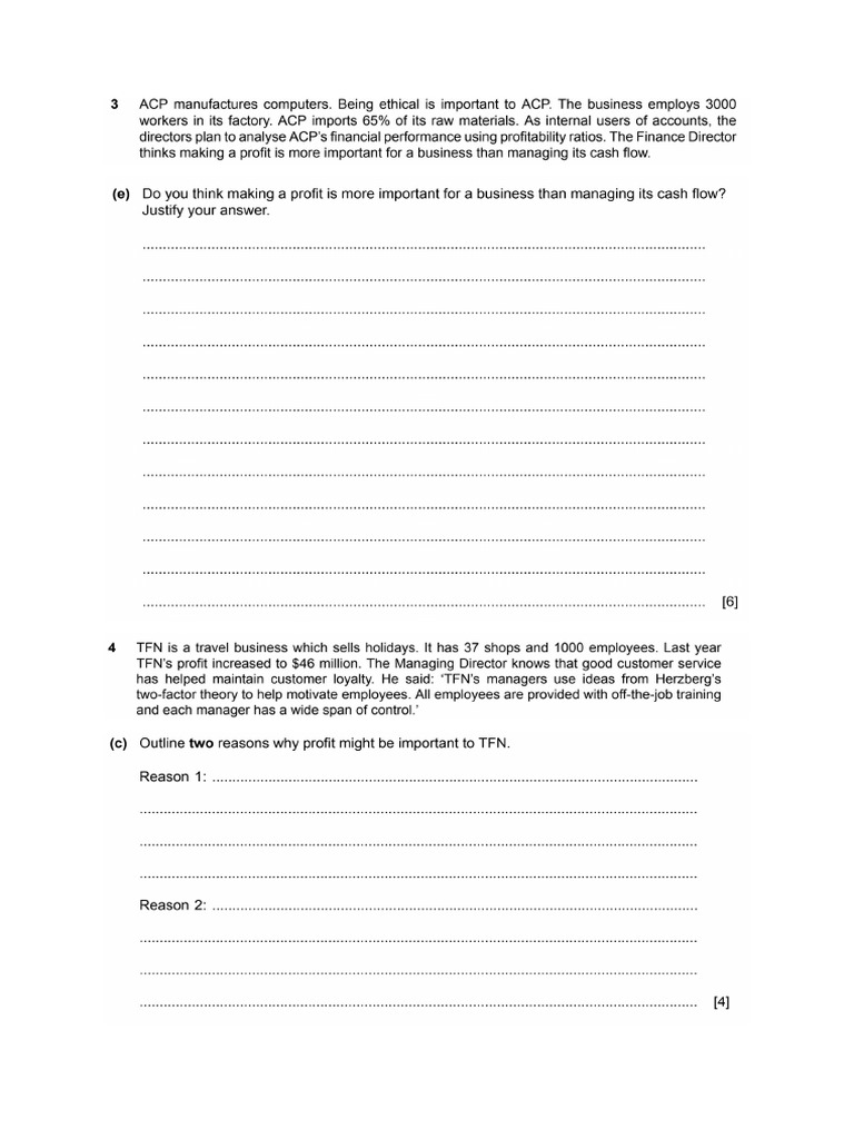 income statement questions theory | PDF
