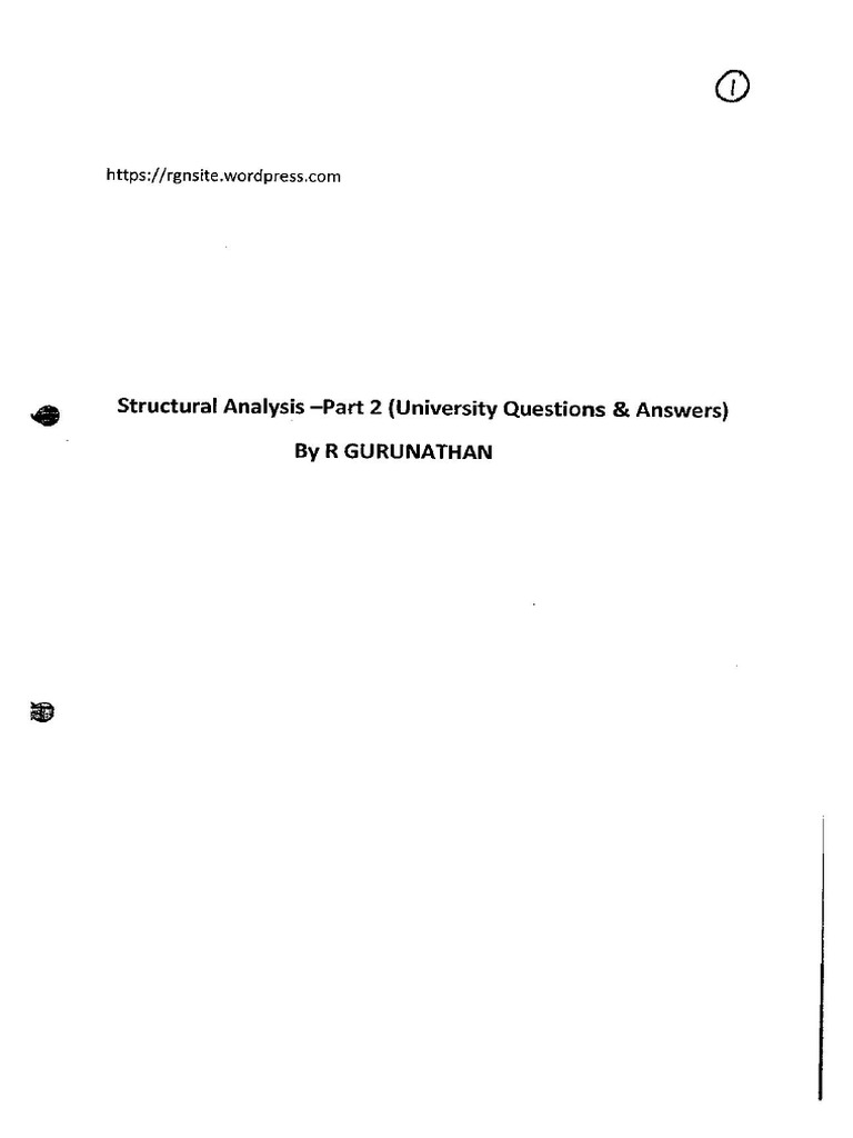 Structural Analysis-2 | PDF