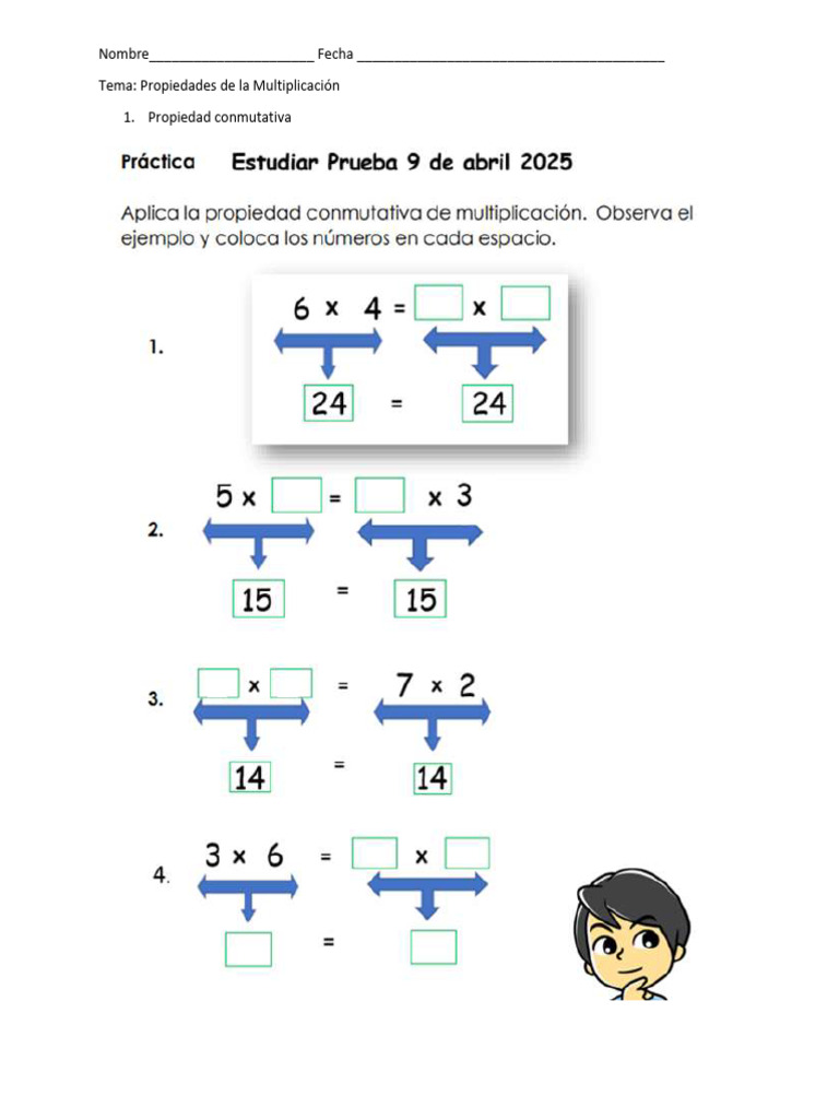 Propiedad Conmutativa de La Multiplicacion | PDF