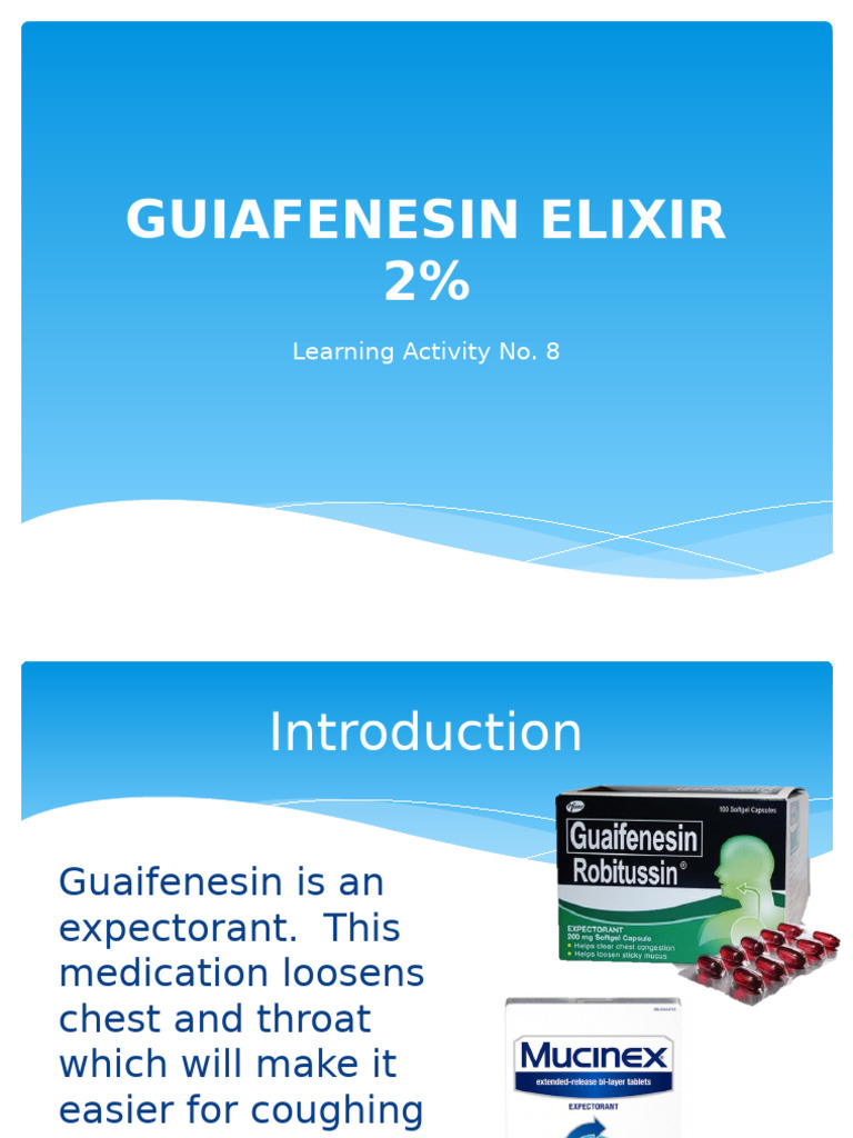 Tdci G3 La8 Guiafenesin Elixir 2 | PDF | Glycerol | Sugar