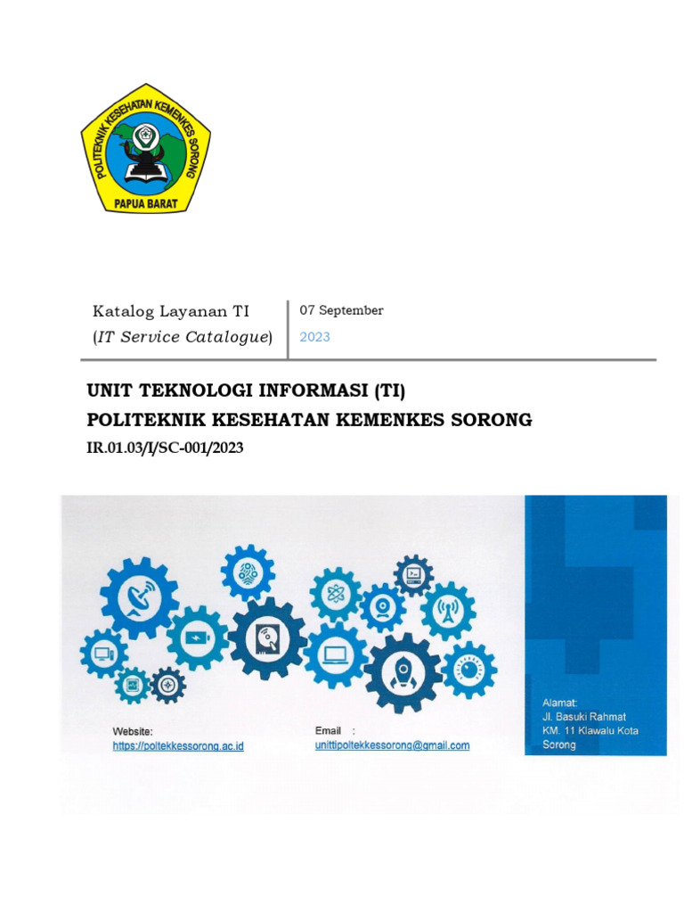 Katalog Layanan TI 2023 - Poltekkes Kemenkes Sorong | PDF