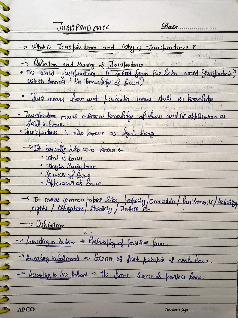 Juris Unit 1-2 Handwritten | PDF