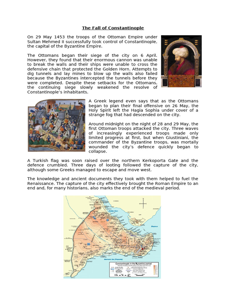 The Fall of Constantinople | PDF