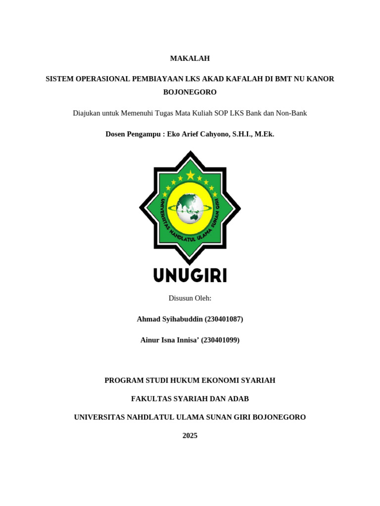 Sop LKS Bank Dan Non Bank - Kel - 11 | PDF