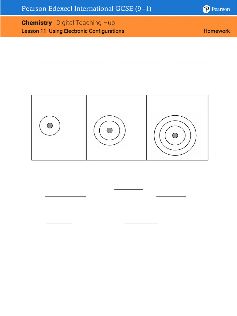 Electron Configuration - IG - Chemistry - Lesson11 - Homework | PDF | Argon | Gases