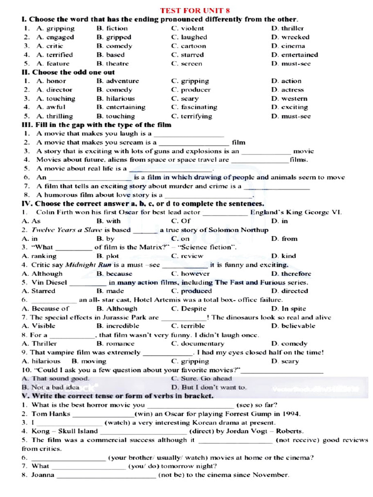 Movie Genre Identification Test | PDF