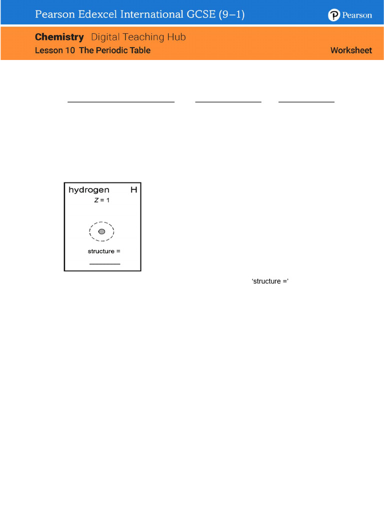 The Periodic Table -IG_Chemistry_Lesson10_worksheet_02 | PDF