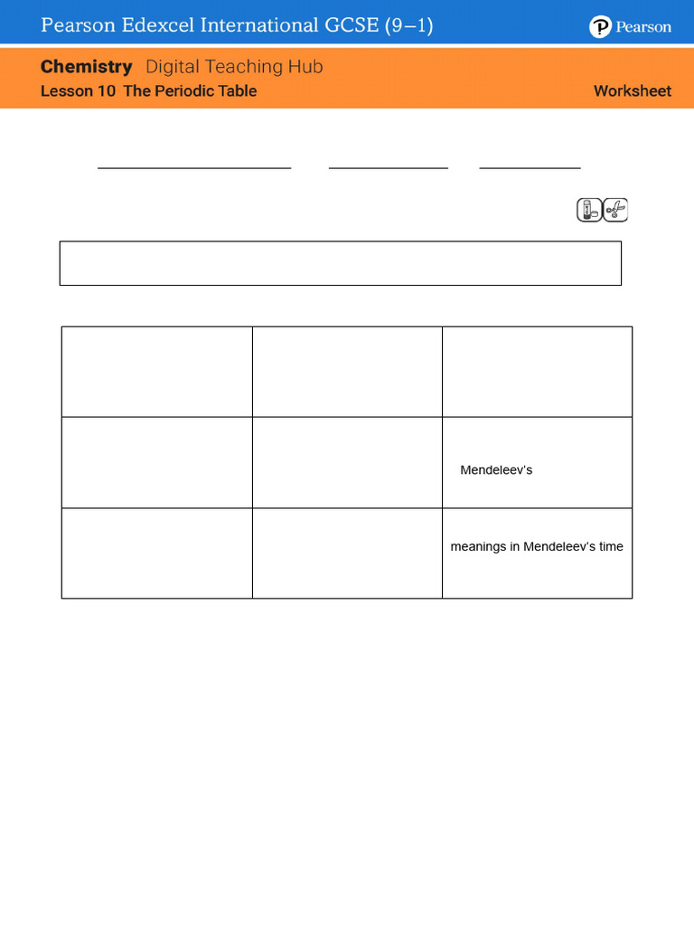 The Periodic Table -IG_Chemistry_Lesson10_worksheet_03 | PDF