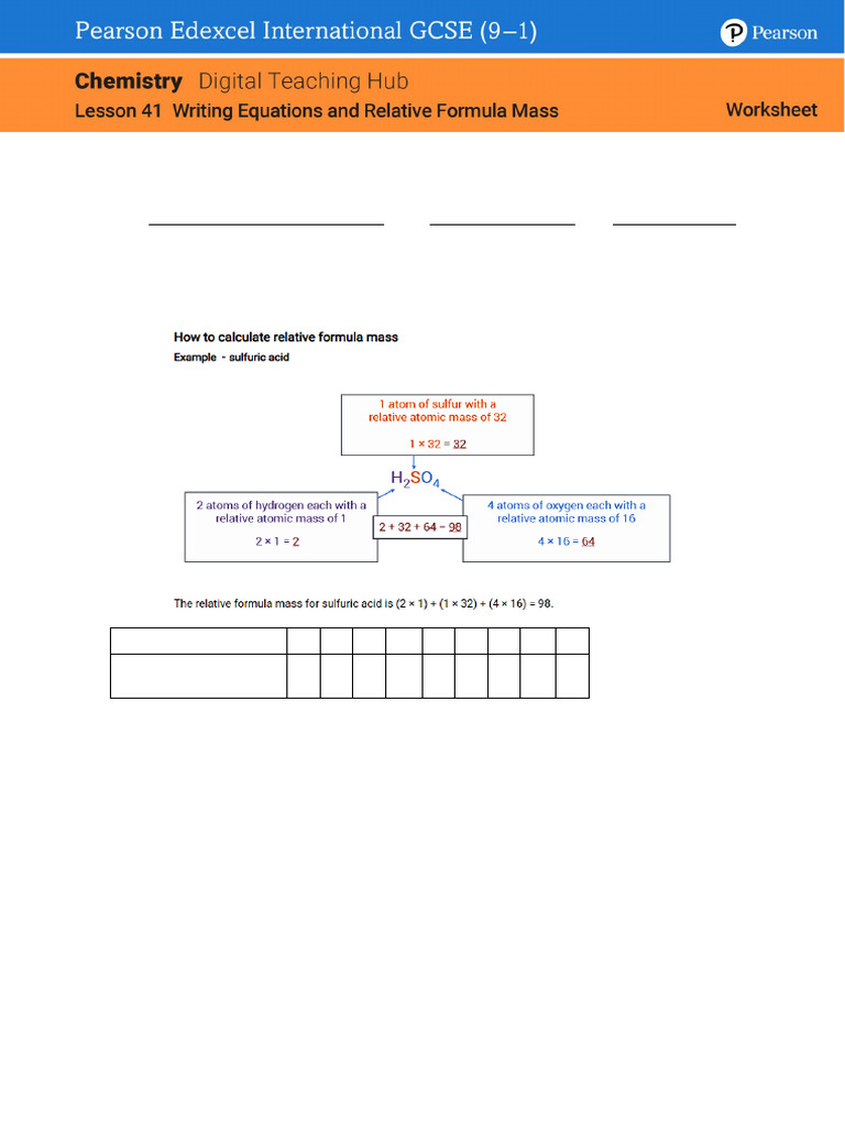 IG Chemistry Lesson41 Worksheet1 | PDF