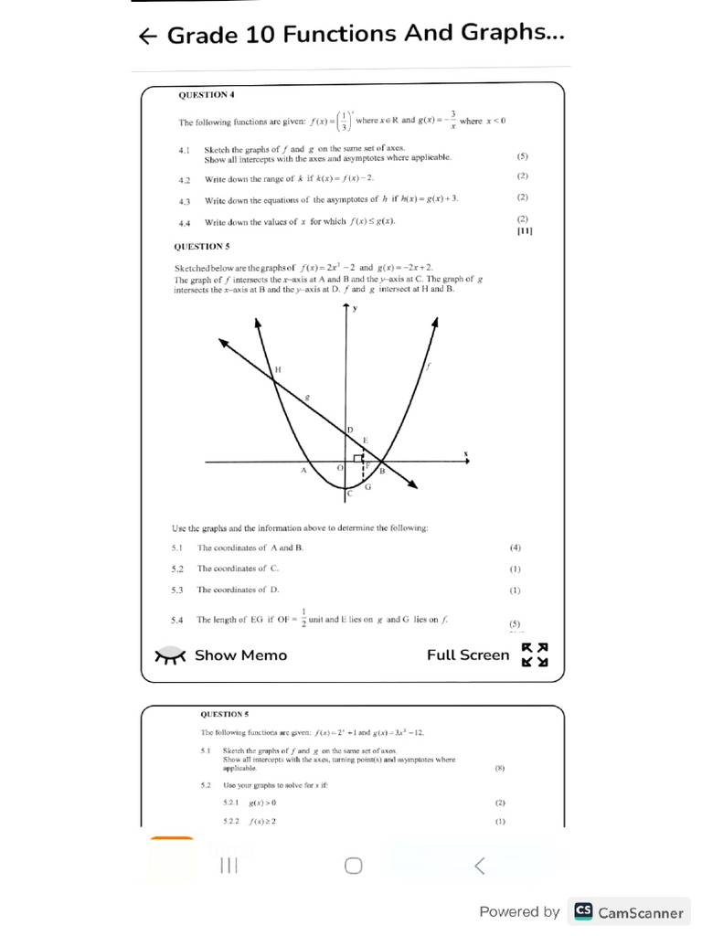 Functions and Graphs | PDF