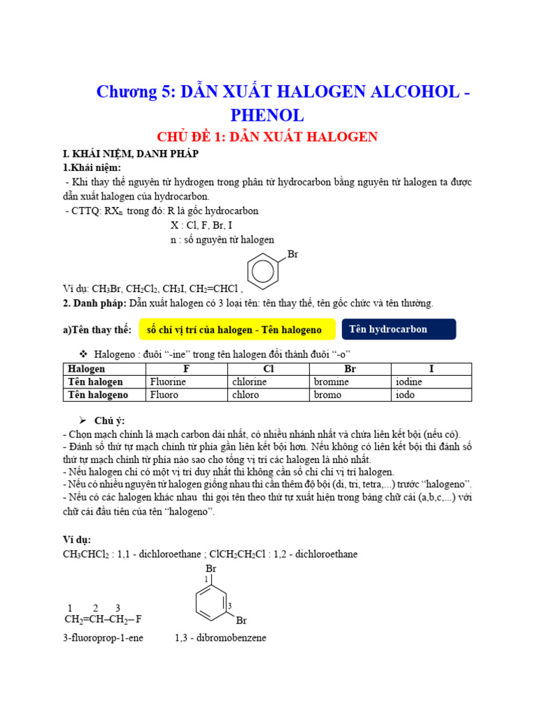 đề BT DX halogen | PDF