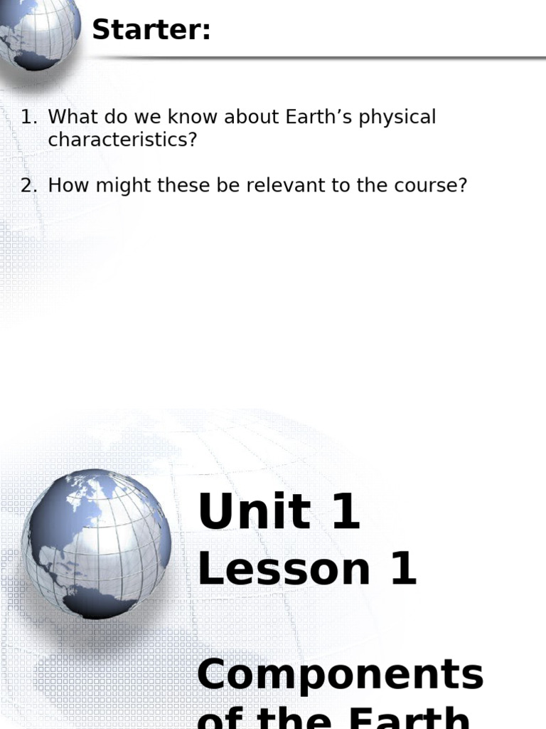 Understanding Earth's System Components | PDF | Earth Sciences | Earth