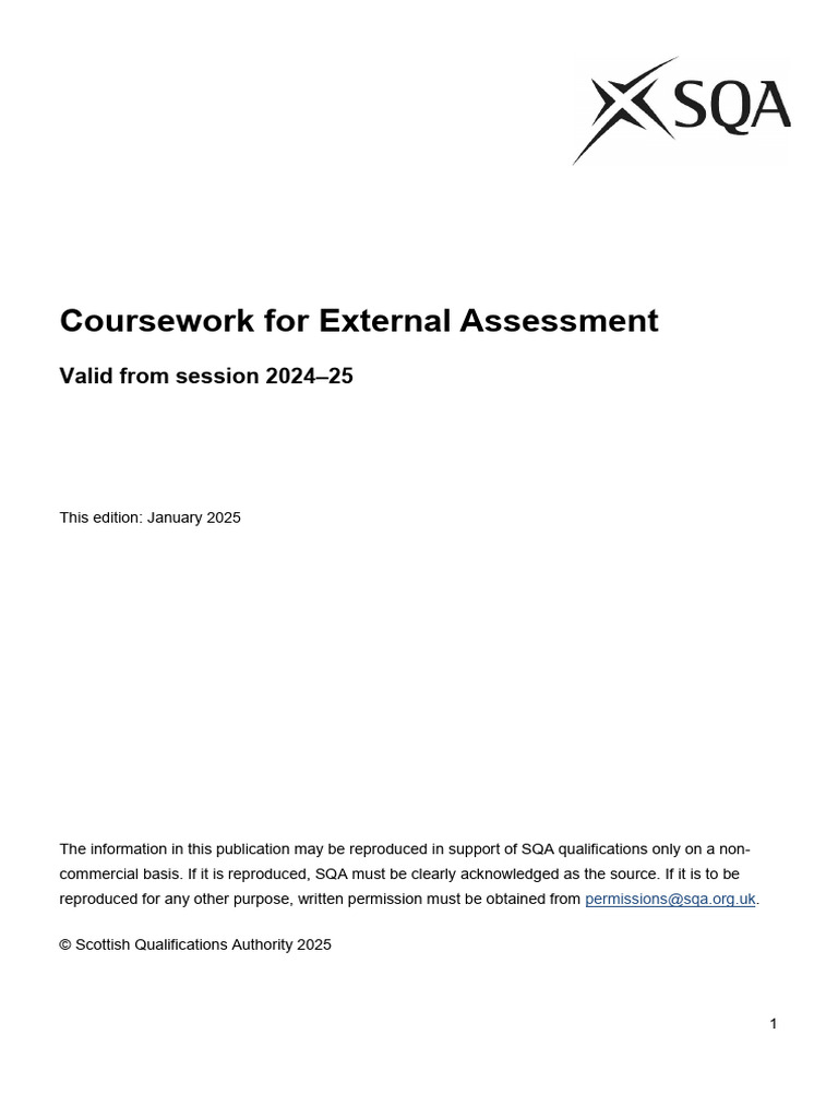 SQA Coursework Guidelines 2024-25 | PDF | Mp3 | Science
