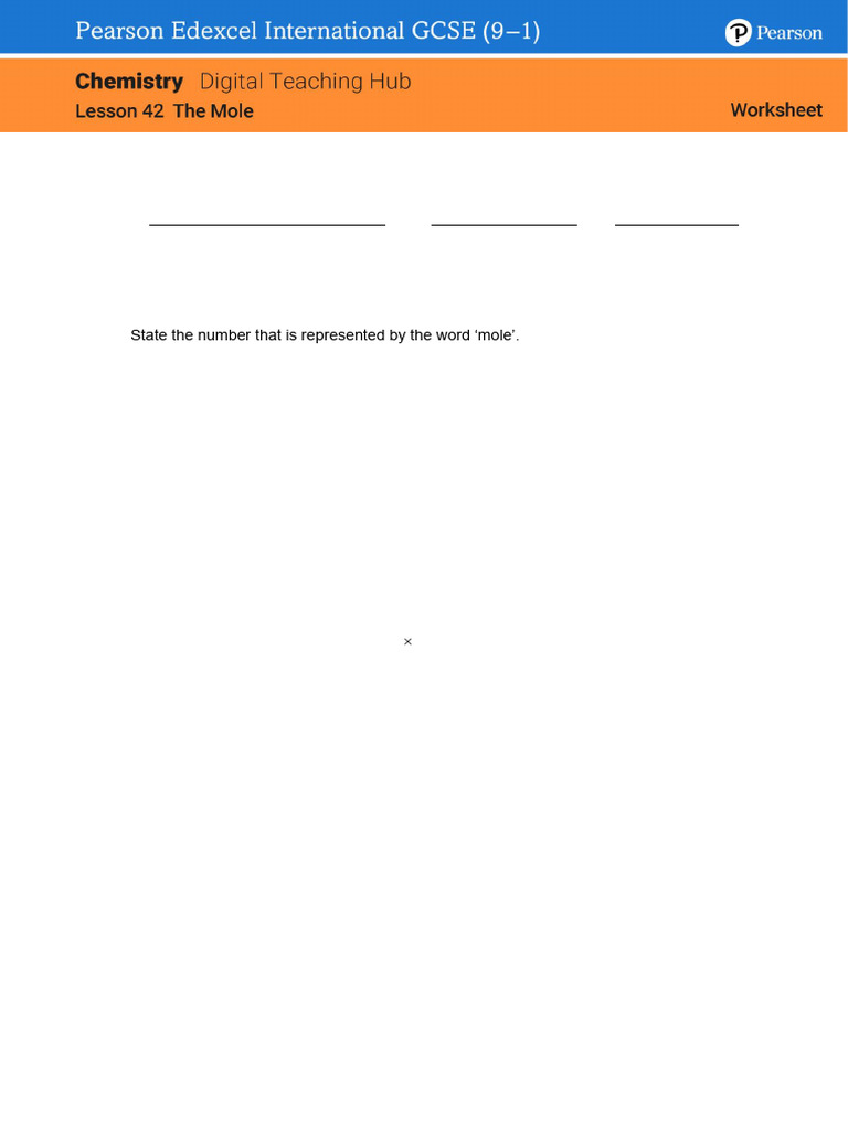 IG Chemistry Lesson42 Worksheet1 | PDF