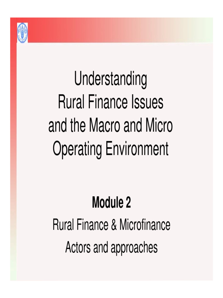 PPT - Module - 2 Agricultural Finance | PDF | Microfinance | Capacity ...