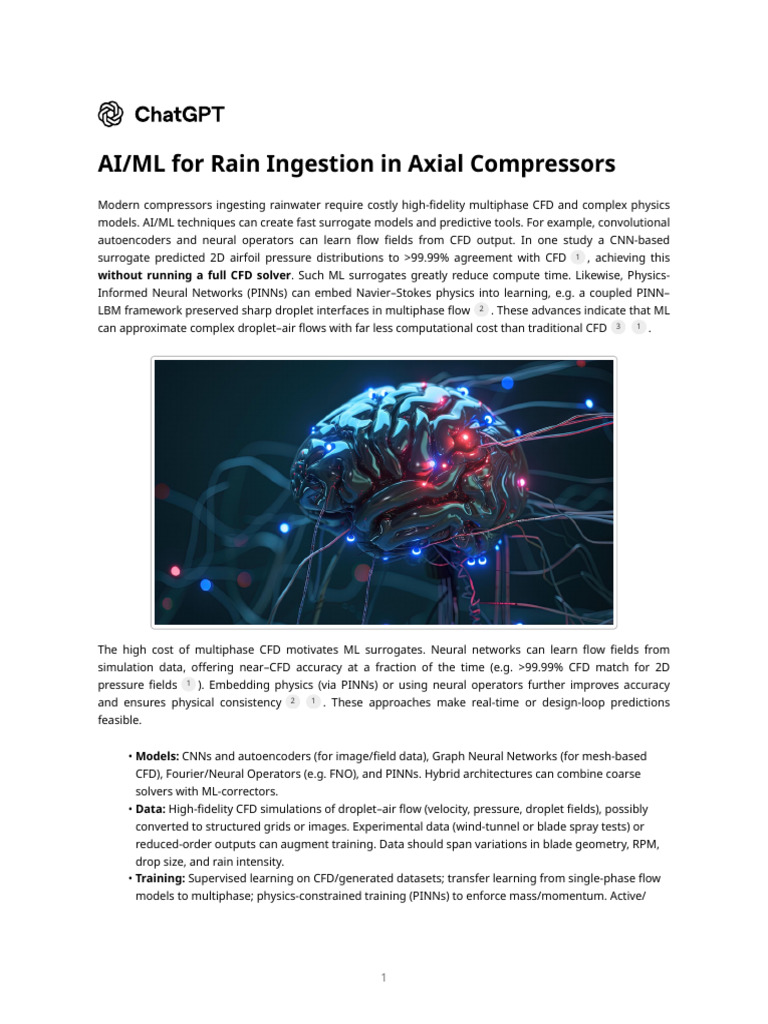 AI - ML For Rain Ingestion in Axial Compressors | PDF | Computational ...