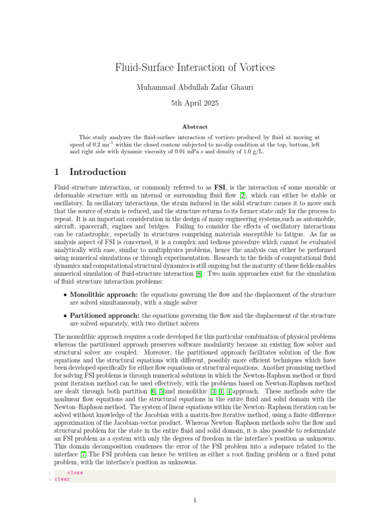 Fluid Surface Interaction of Vortices | PDF | Classical Mechanics ...