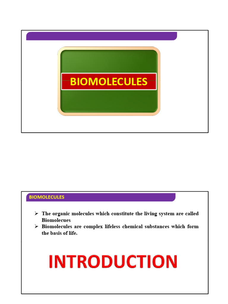 Biomolecules Notes | PDF | Carbohydrates | Biomolecules