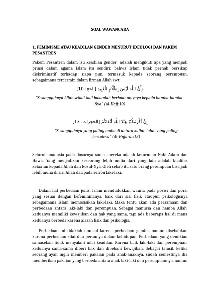 Soal Wawancara | PDF