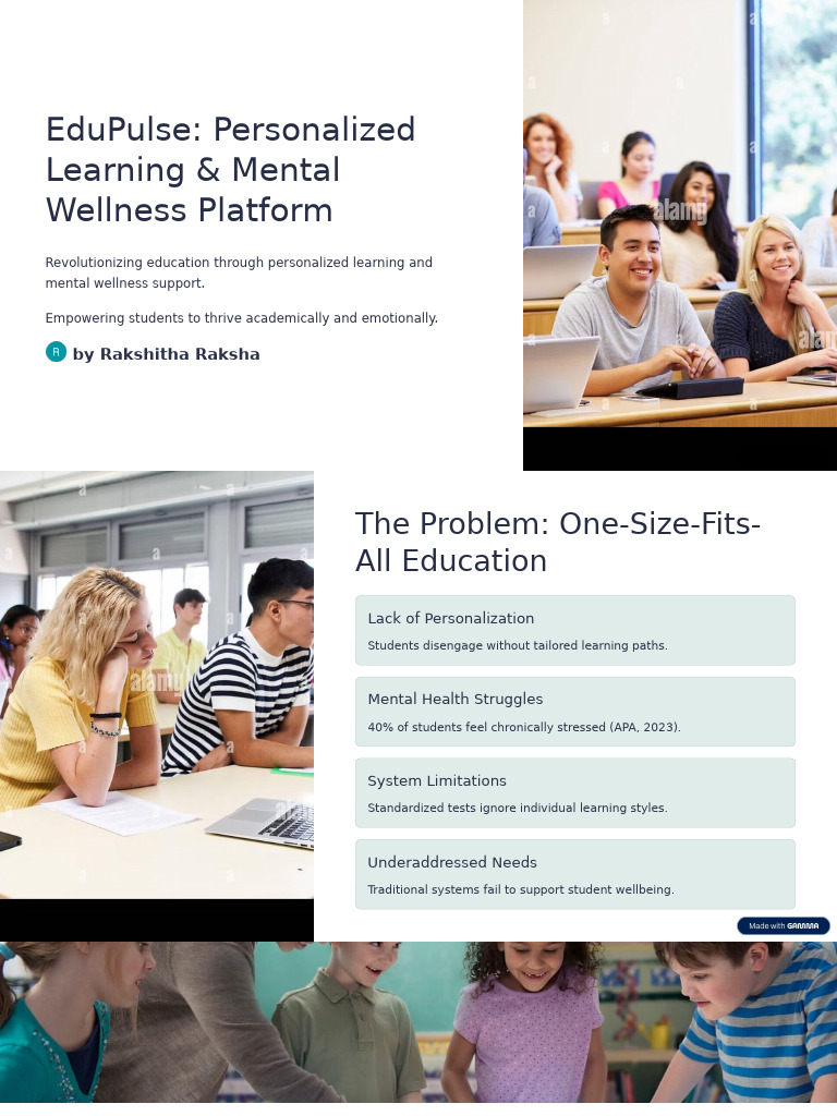 EduPulse Personalized Learning and Mental Wellness Platform | PDF | Mental Health | Artificial ...