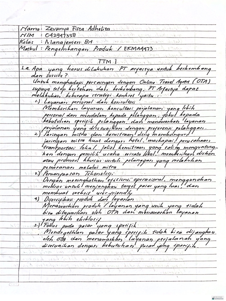 Zevanya:042947358:Man 8a:peng Produk:Ekma4473 | PDF