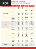 Weekly Flight Schedule for UNHAS DRC | PDF | Aviation