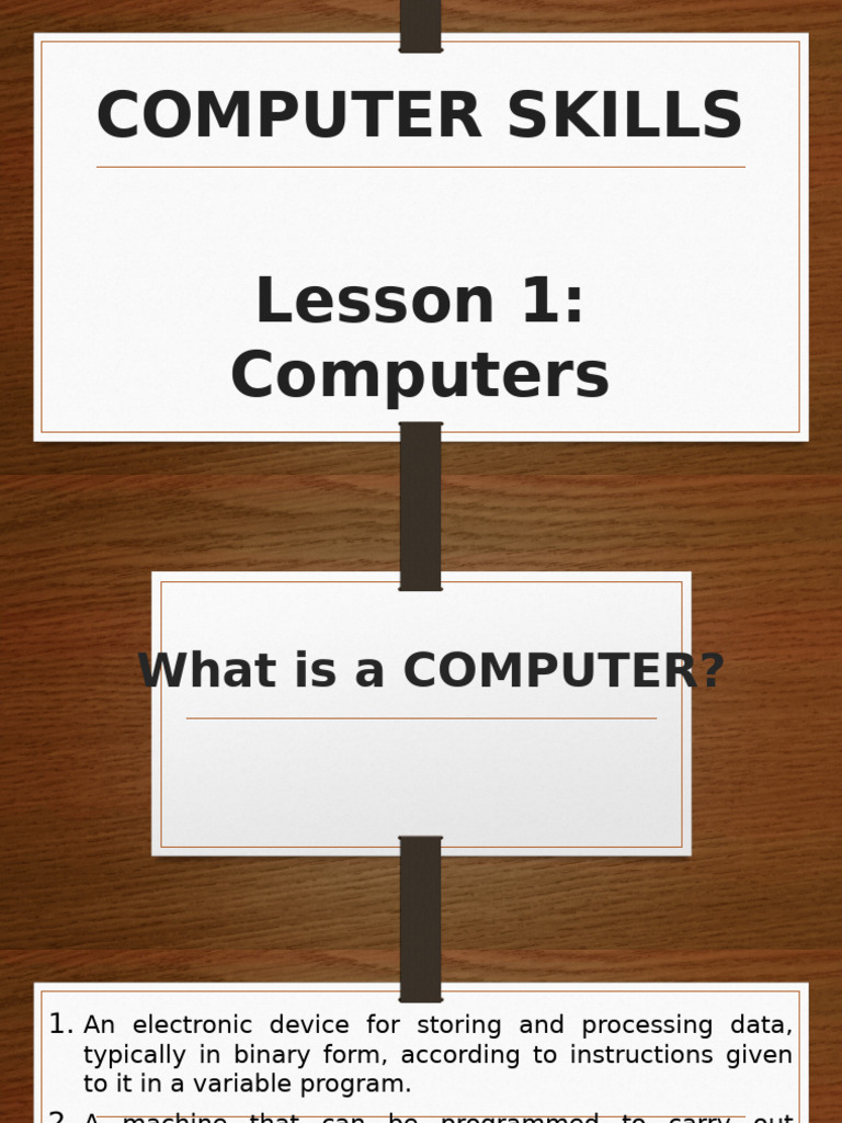 Comp Skills Lesson 1 | PDF | Computer Program | Programming