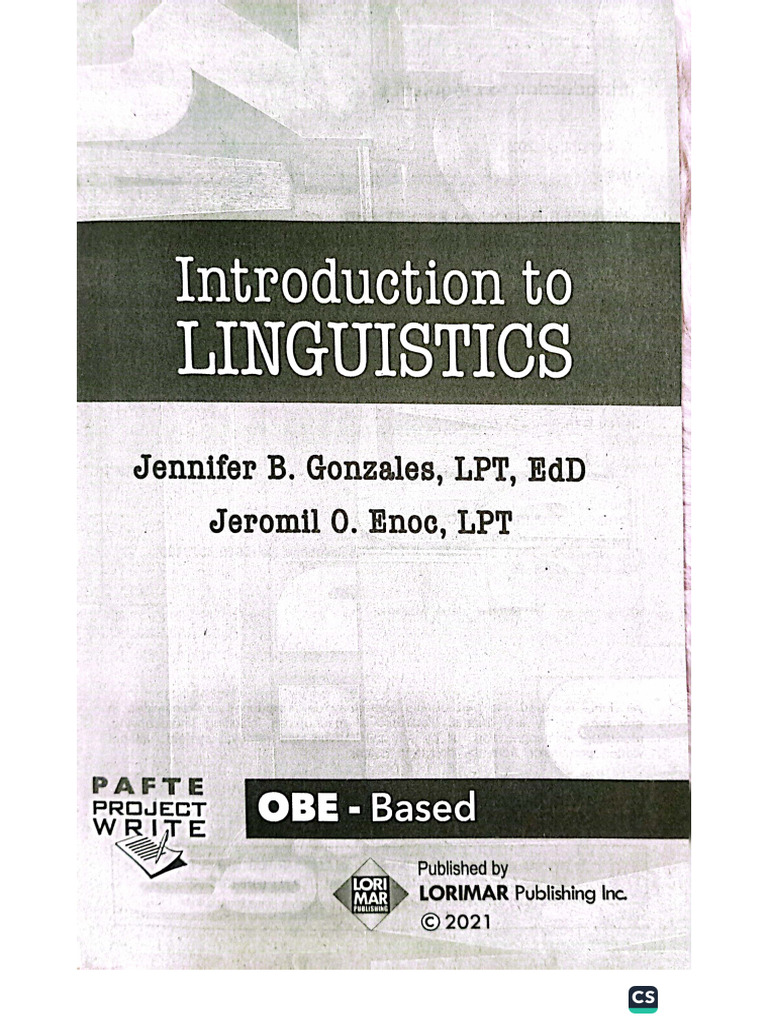 Intro To Linguistics | PDF