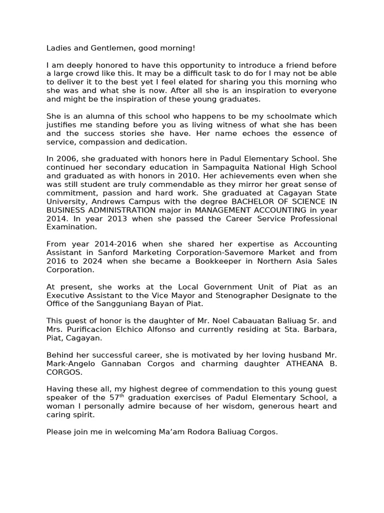 Introduction Guest Speaker | PDF