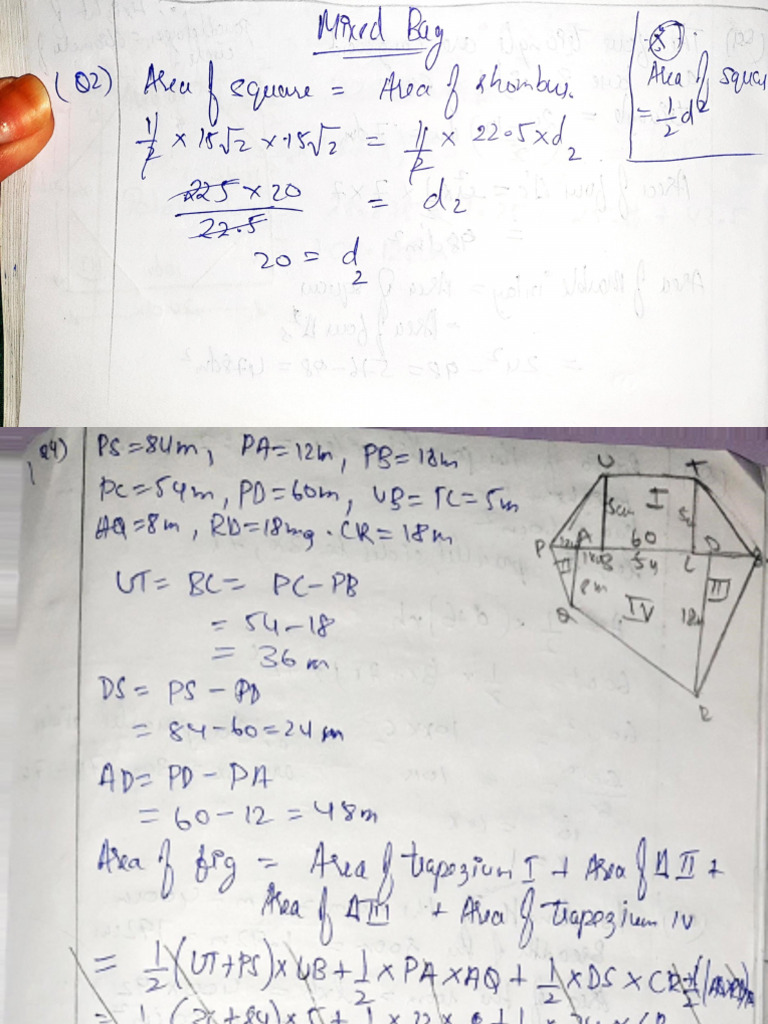 Area of Polygons Mixed Bag | PDF