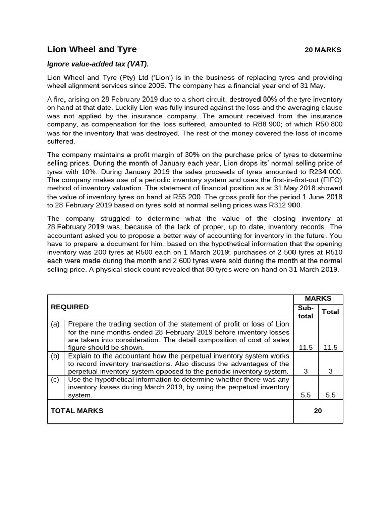 Lion Wheel and Tyre 20 MARKS | PDF | Inventory | Prices