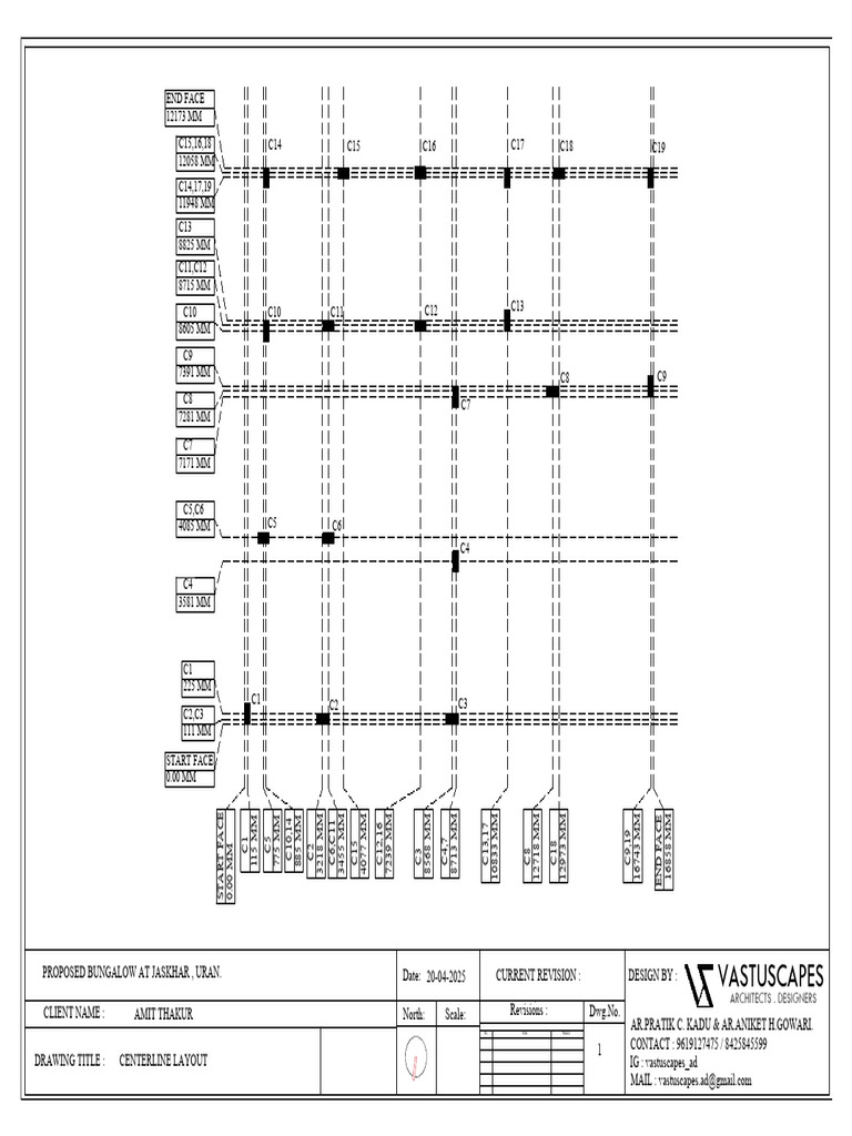MR Amit Thakur Bungalow - Centerline Layout | PDF
