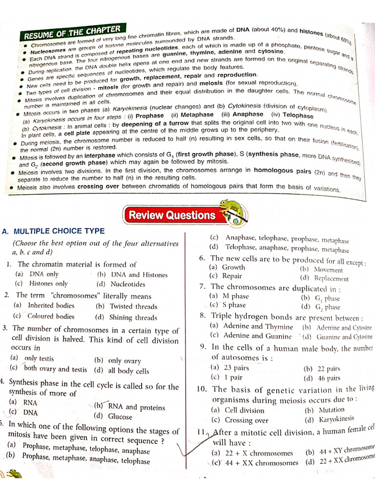ch.2 structure of chromosome,cell cycle,cell division | PDF
