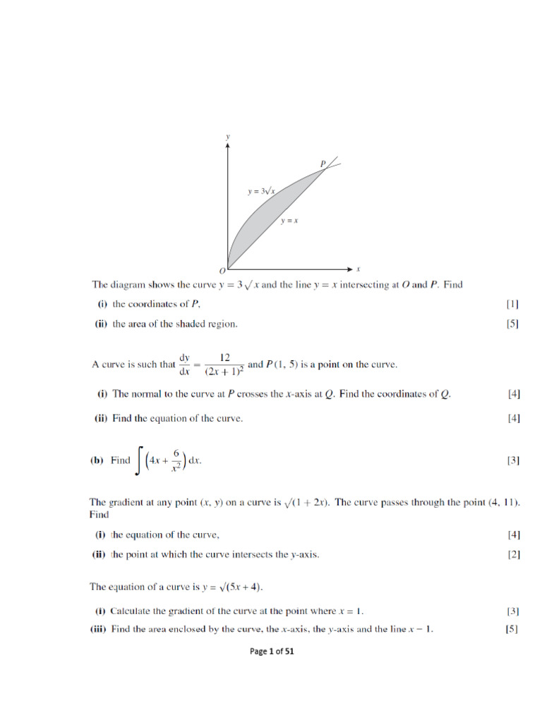 A-Level Integration Practice Questions | PDF