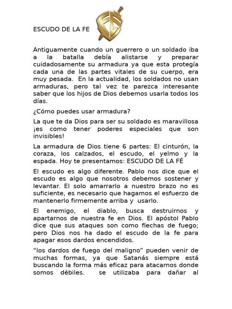 Escudo de La Fe | PDF | Proteger