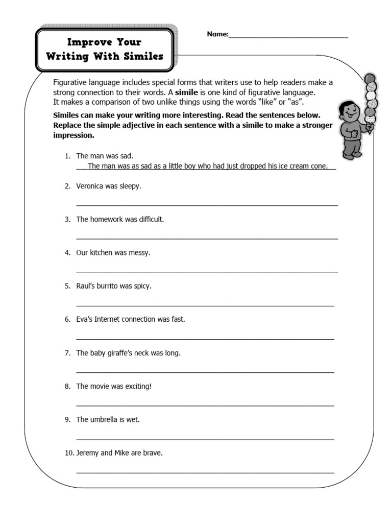 Improve Your Writing With Similes | PDF
