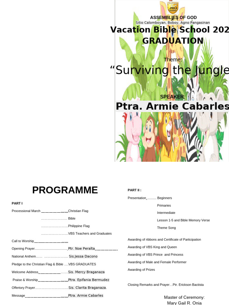 PROGRAM - DVBS 2025 Pimpila | PDF