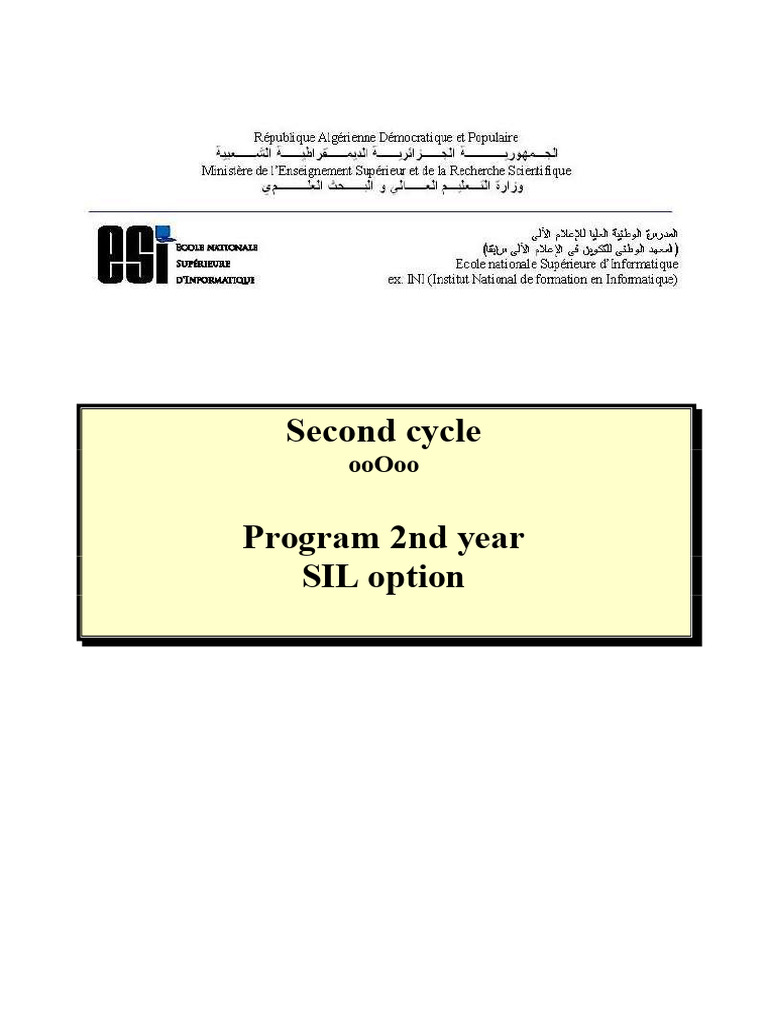 Programme 2CS Sil - Anglais | PDF | Databases | System On A Chip