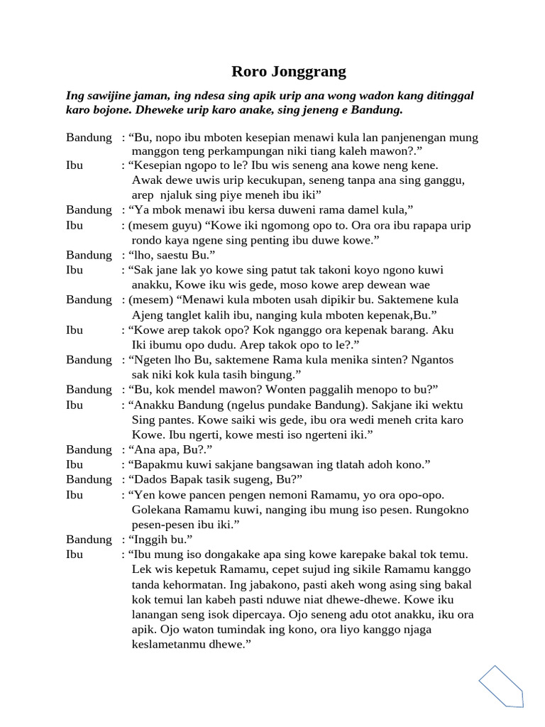 Roro Jonggrang The Movie | PDF