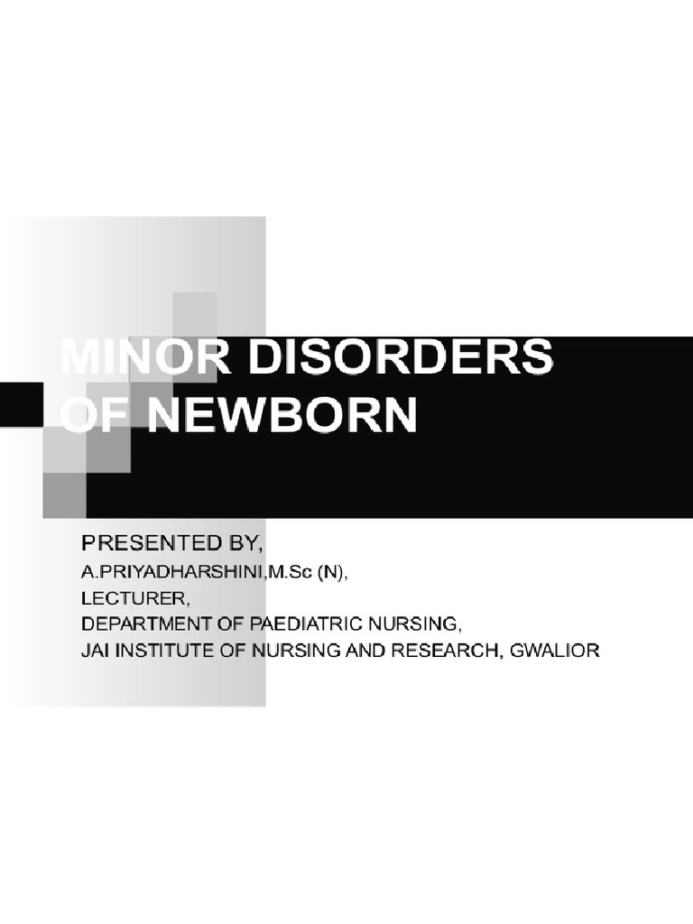 Minor Disorders of Newborn 48 638 - PDF | PDF