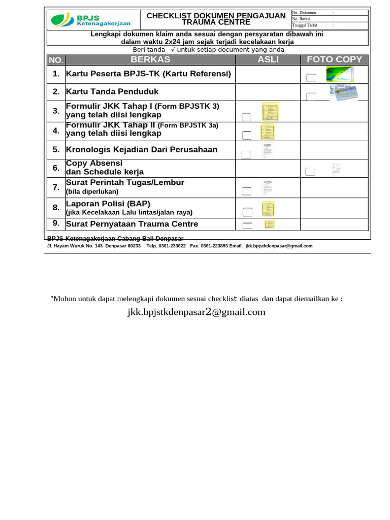 Formulir JKK Baru | PDF