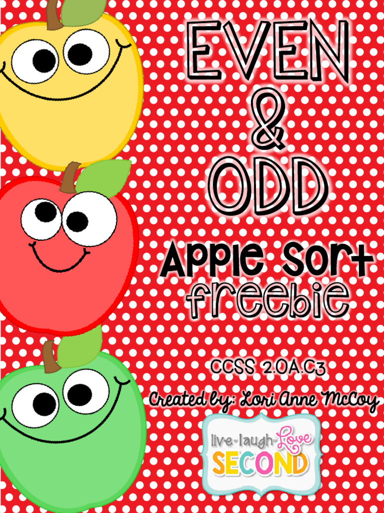 Even and Odd Apple Sorting Activity | PDF