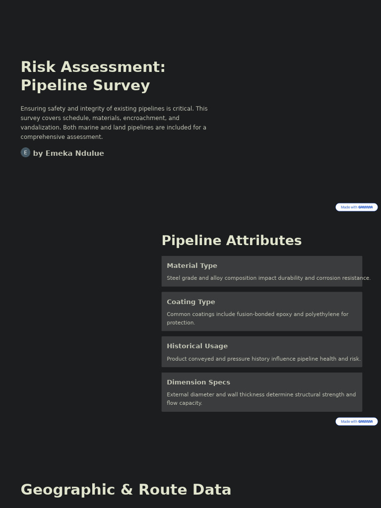 Risk Assessment Pipeline Survey | PDF | Risk | Risk Assessment