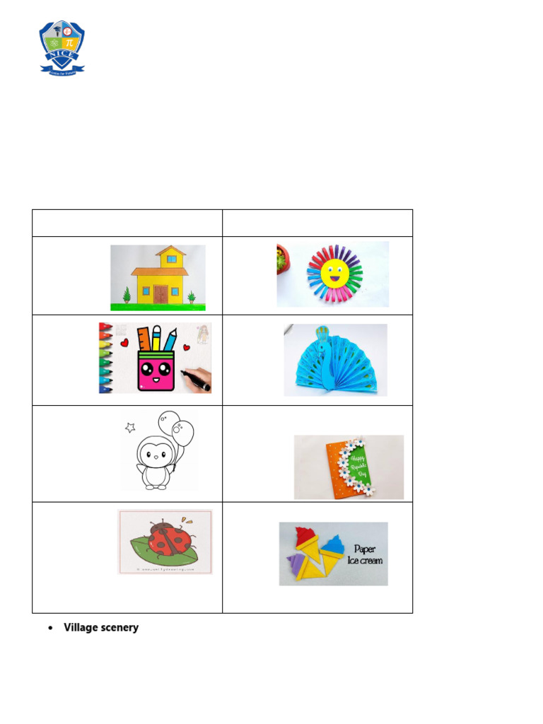 STD III Art & Craft Syllabus | PDF