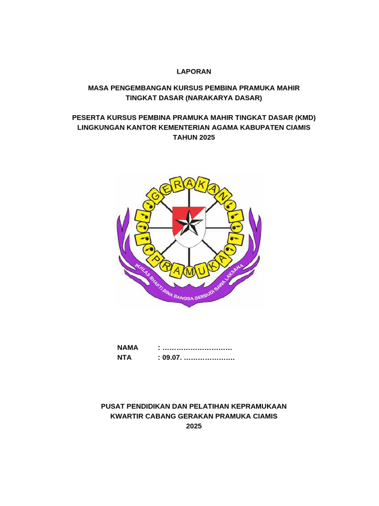 #Form Laporan Narakarya Dasar | PDF