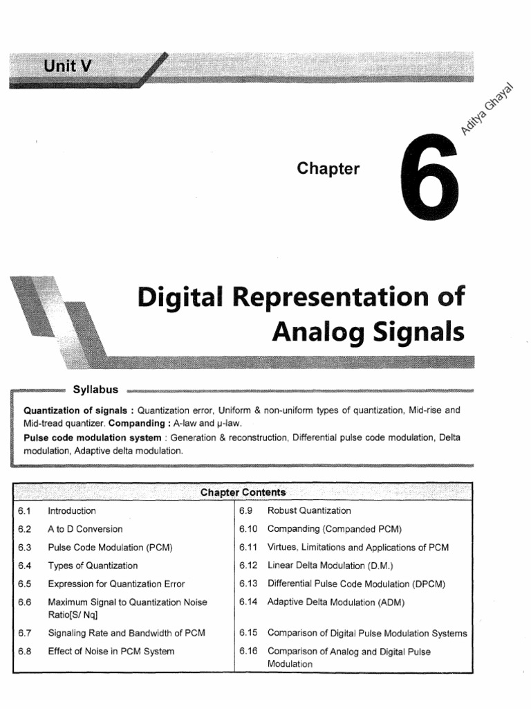 Unit 5 | PDF | Analog To Digital Converter | Digital Signal