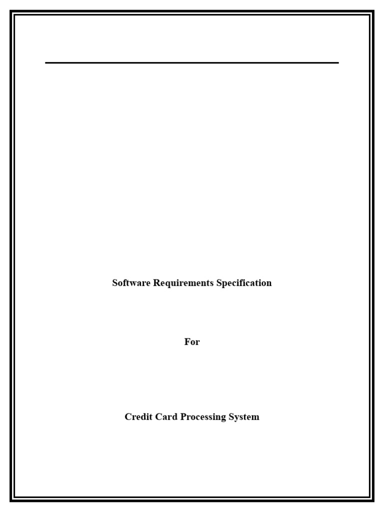 Srs Credit Card Version2 | PDF | Credit Card | Databases